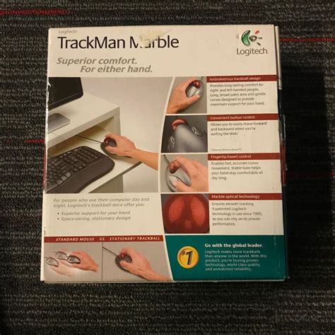 BNIB Logitech Trackman Marble Mouse Computers Tech Parts Accessories Mouse Mousepads On