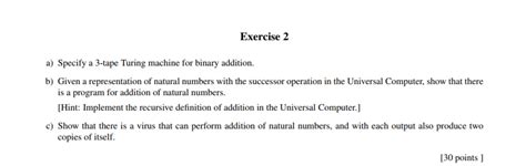 Solved Exercise 2 A Specify A 3 Tape Turing Machine For