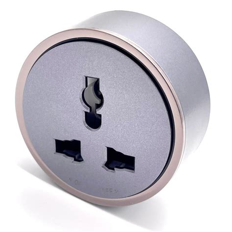 Universal 3 Pin Track Sockets Power Sockets Adapter Grey Siddiqui Trading Fzco