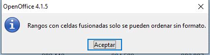 Se Puede Ordenar Con Celdas Combinadas En OpenOffice Calc Aplicaciones De Libre Uso