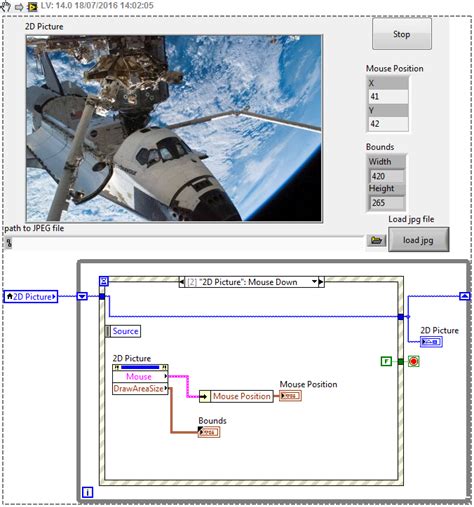 Drawing A Shape In Labview And Get Its Complete 2 D Coordinates In A 2