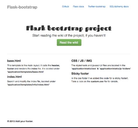 github albertogg flask bootstrap skel a flask skeleton application simple package structured