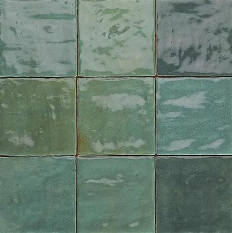 Riad Green Ceramic Tile Glossy 4x4 In 2025 Ceramic Tiles Green