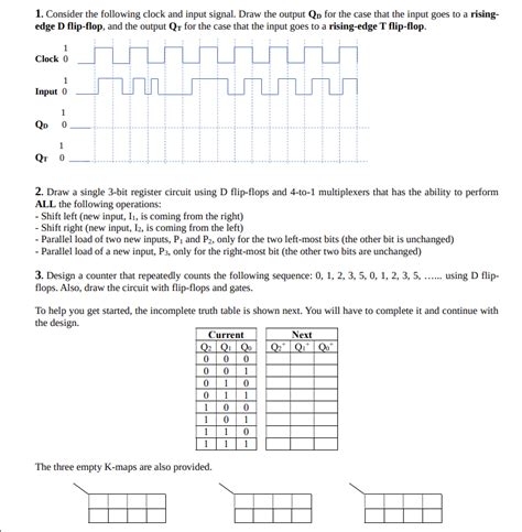 Solved Consider The Following Clock And Input Signal Draw Chegg Com