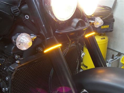 Flexible Array Led Motorcycle Brake And Turn Signal Light Bars In Red Or Amber