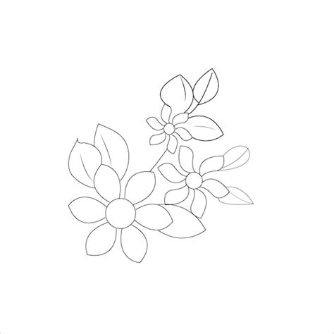 아이들을 위한 꽃 색칠하기 프리미엄 벡터