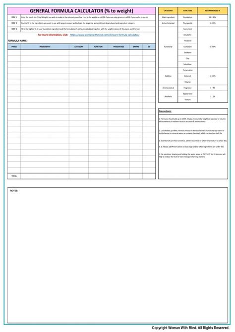 Recipe Formula Calculator Excel Pdf Artofit
