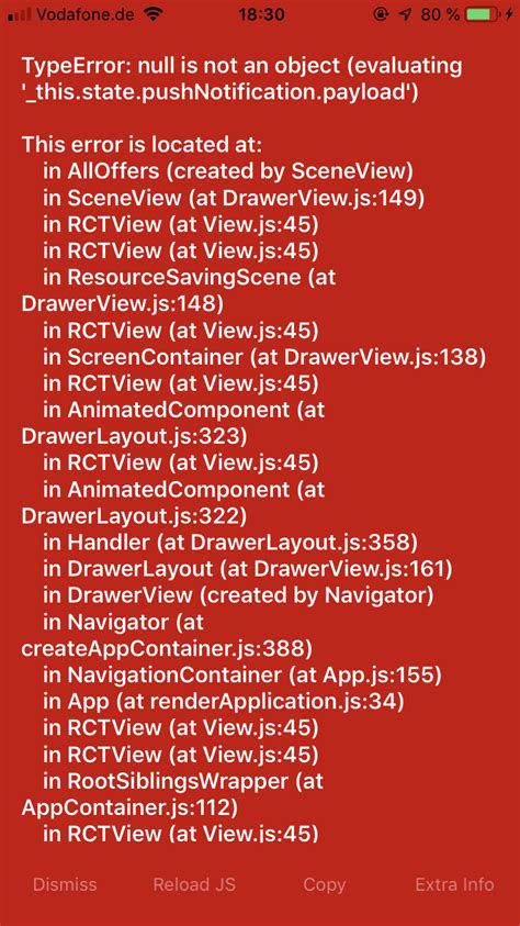 Help Wanted Null Is Not An Object Different On Ios And Android