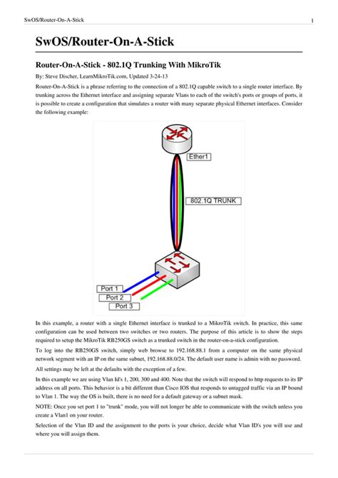 Swos Mikrotik Switch Os Administration Guide Pdf Internet Computing