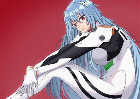 애니메이션 애니메이션 소녀들 에반게리온의 재건 신세기 에반게리온 신 슈퍼 로봇 대전 아야나미 레이 긴 머리 파란 머리 Hd 배경 화면 Wallpaperbetter