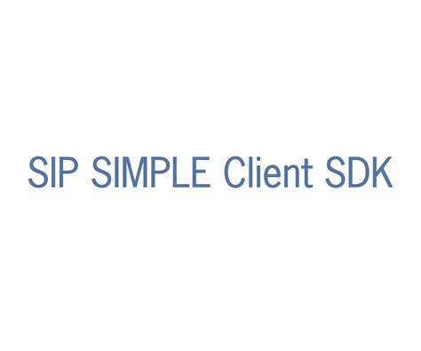 Sip Simple Client Sdk