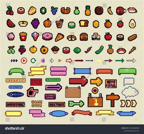 픽셀 아트 프레임 복고풍 8 비트 스톡 벡터로열티 프리 2514384919 Shutterstock