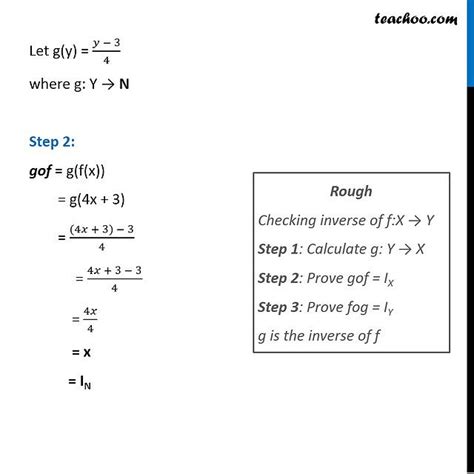 Example Let F X X Where F N Y Show F Is Invertible