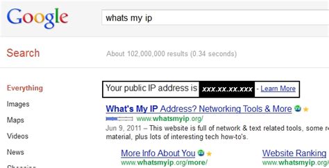 Find Show Your IP Address With Google Search TheEmoLab