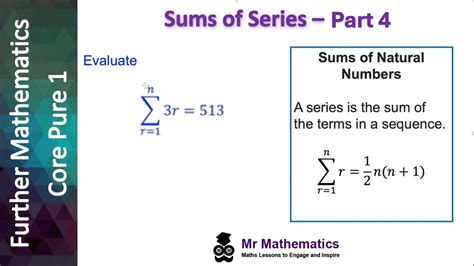 Sum Of The First N Natural Numbers Part 4 Mr Mathematics Youtube