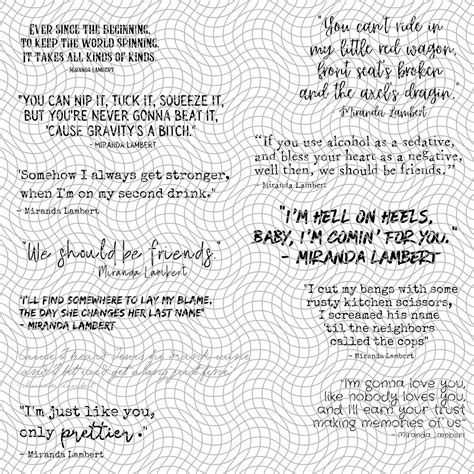 Miranda Lambert Lyrics Superfan Pack Of 12 Png Files Etsy