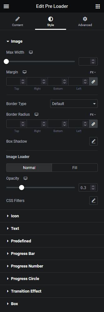 Preloader Elementor Widget Settings Overview The Plus Addons For Elementor