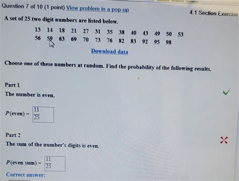solved question 7 of 10 1 point view problem in a pop up