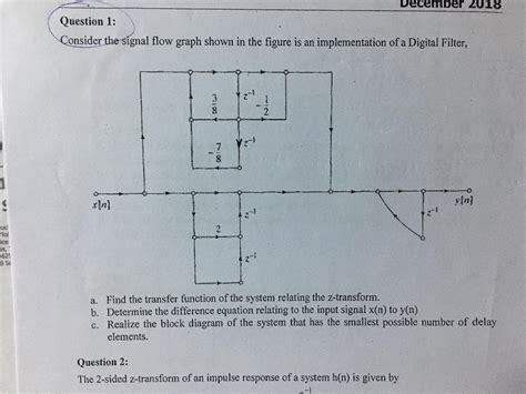 Solved December Question Consider The Signal Flow Chegg
