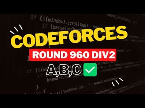 Codeforces Round Div Editorial For Problem A B C Youtube