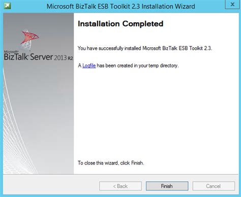 137 Biztalk Server 2013 R2 Biztalk Esb Toolkit Installation Completed