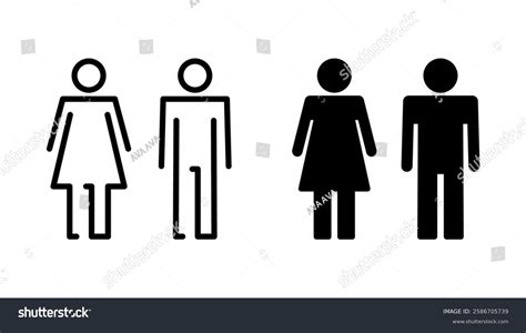 Man Woman Icon Vector Male Female Stock Vector Royalty Free