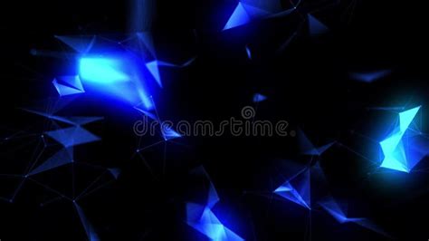 Digital Polygon With Dots And Lines Motion Network Connection Background Concept Stock Video