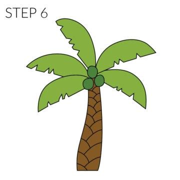 How To Draw A Palm Tree Easy Step By Step Tutorial Made With HAPPY