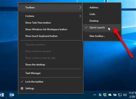 How To Bring Back The Quick Launch Bar In Windows 7 8 Or 10