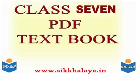 Class Seven Pdf Text Book Sikkhalaya
