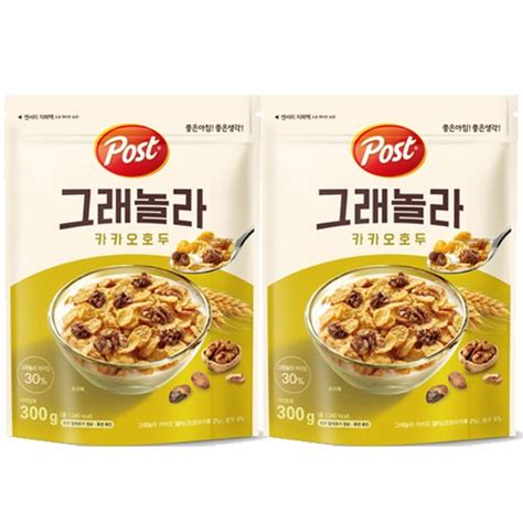 동서식품 포스트 그래놀라 카카오호두 300g 2개 최저가 검색 최저가 5 170원 할인 알림
