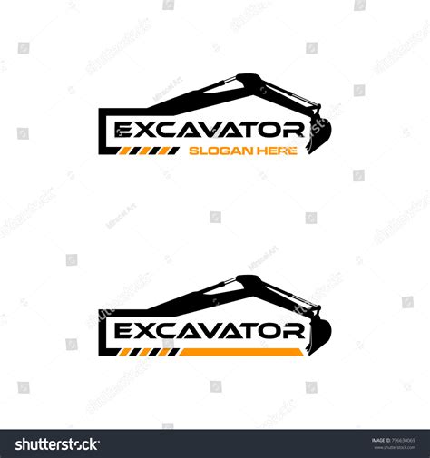 굴삭기 벡터 로고 템플릿구조 벡터 그림 스톡 벡터로열티 프리 796630069 Shutterstock