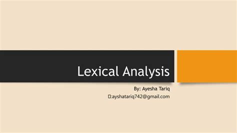 Compiler Construction Lexical Analyzerpptx