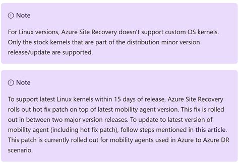 What Linux Kernel Versions Are Supported By Ms Mobility Service Agent