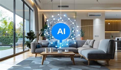 Футуристический интерьер с интеграцией Ai в дизайн интерьера Премиум Ai сгенерированное