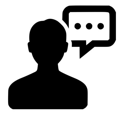 User Man Speech Bubble Comments Icon Clip Art Library