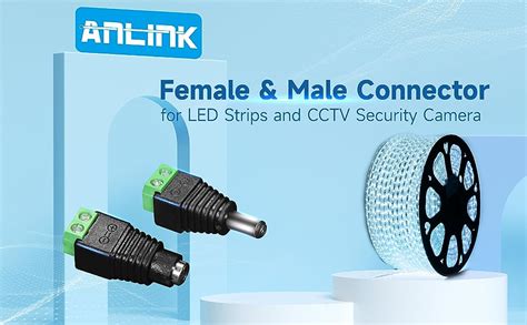 Anlink 10 Pairs 10 X Male 10 X Female 12v 5 5mm X 2 1mm Dc Power