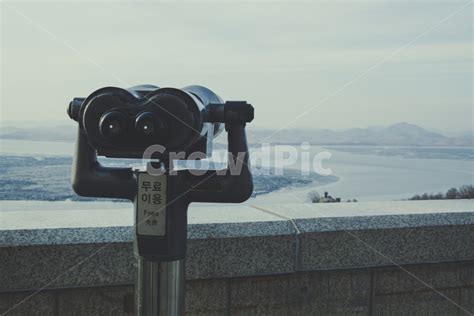 전망대 통일 휴전선 북한 망원경 사진 이미지 일러스트 캘리그라피 Mirrorlessbw작가