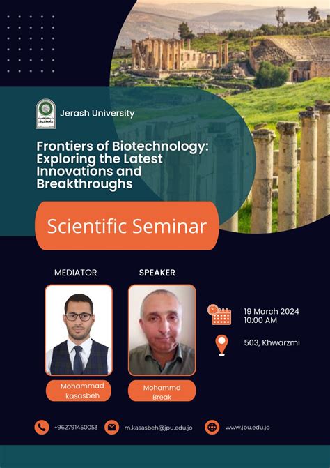 Mohammad Zakariya Al Kaseasbeh On Linkedin Exciting Seminar On The Latest Biotech Innovations