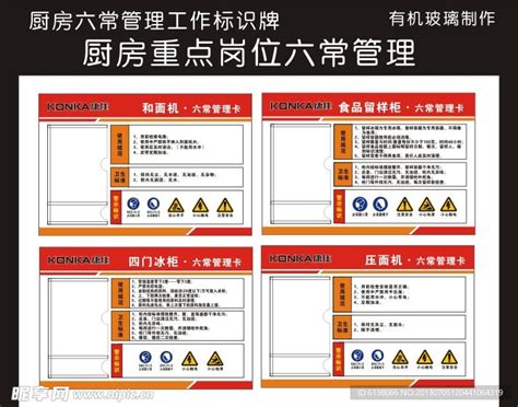 厨房六常管理设计图 Vi设计 广告设计 设计图库 昵图网