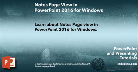 Notes Page View In PowerPoint For Windows