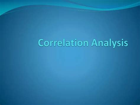 Ppt Correlation Analysis Powerpoint Presentation Free Download Id