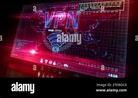 Vpn On Computer Screen Loop Virtual Private Network And Encrypted Link