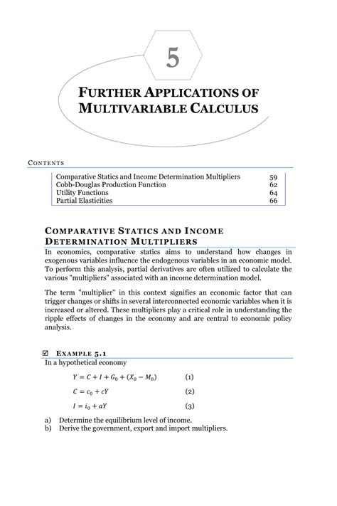 Pdf Applications Of Multivariate Calculus