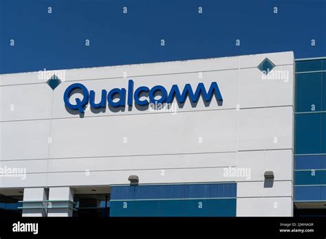 Close Up Of The Qualcomm Sign On The Building At Its Headquarters In