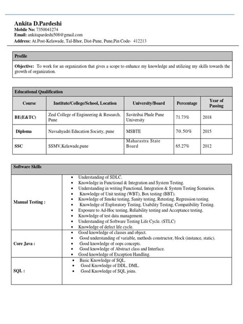 Ankita Pardeshi 2018 Cst25 Pdf Software Testing Class Computer