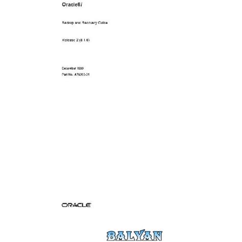 خرید و قیمت دانلود کتاب Oracle 8i Backup Guide ترب