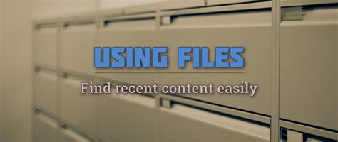 Files Find Recent Content Easily Fedora Magazine