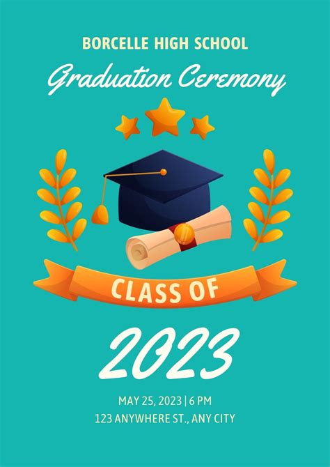 High School Graduation Program Cover Design