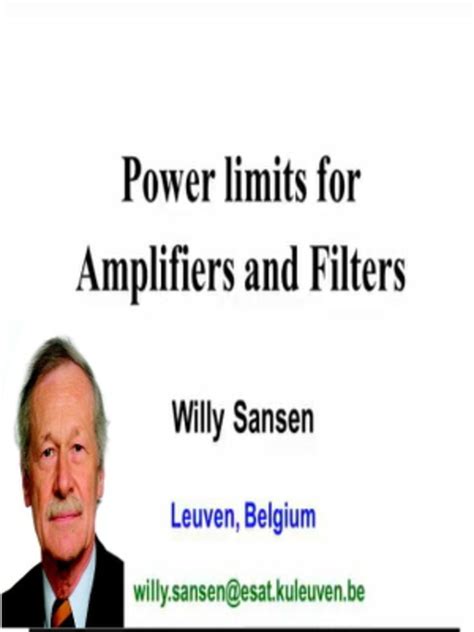 Power Limits For Amplifiers And Filters IEEETV